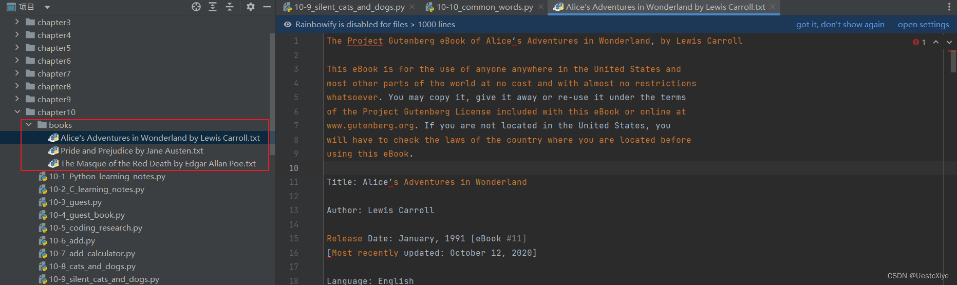 《Python编程：从入门到实践》第十章练习题_在py中,某网站已有 zhangsan、lisi、wangwu三个用户,编写程序实现在新用户 ...