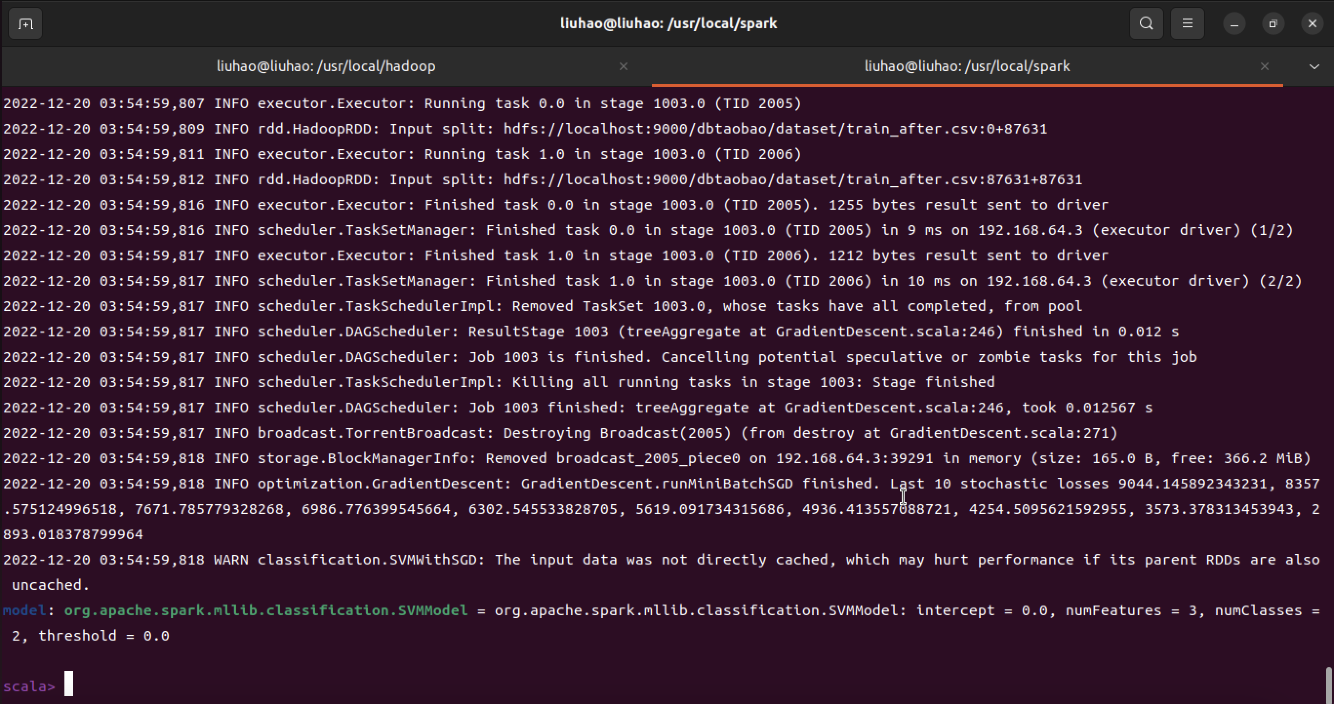 【大数据处理技术】「#4」利用Spark预测回头客行为_支持向量机svm分类器预测回头客-CSDN博客
