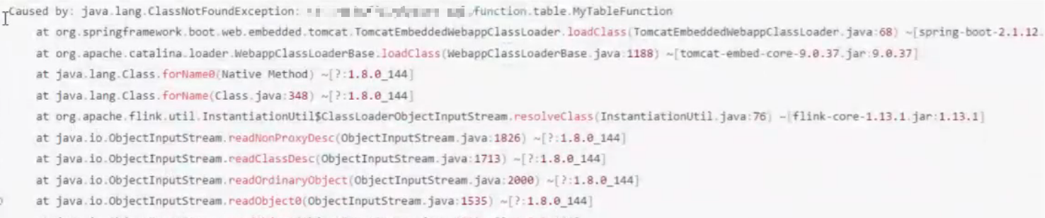 反射执行FlinkSql代码时找不到UDF的class报ClassNotFound_class not resolvable through given classloader.-CSDN博客