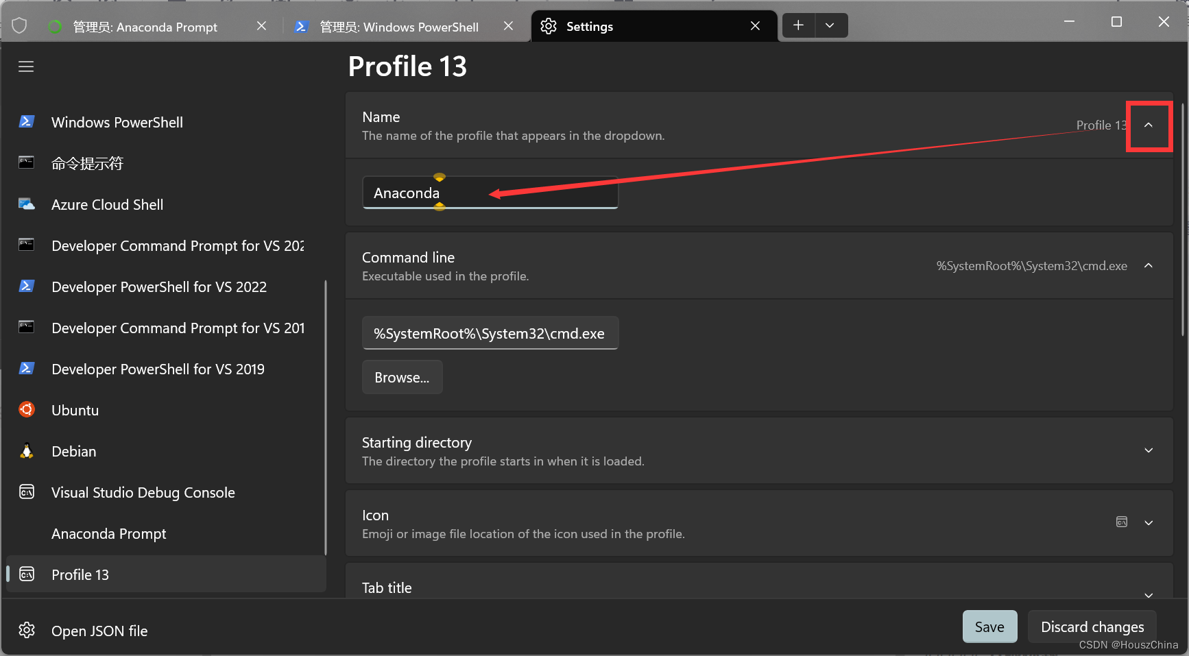 Windows Terminal 直接打开 Anaconda 标签_windows终端怎么打开anaconda-CSDN博客