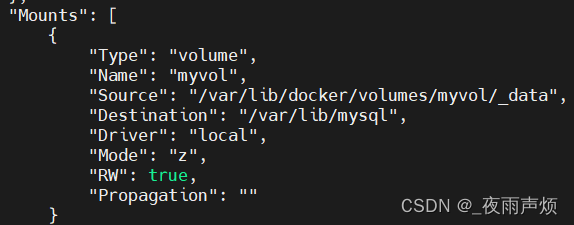 Docker 挂载数据 Docker查看容器挂载信息 夜雨声烦的博客 Csdn博客