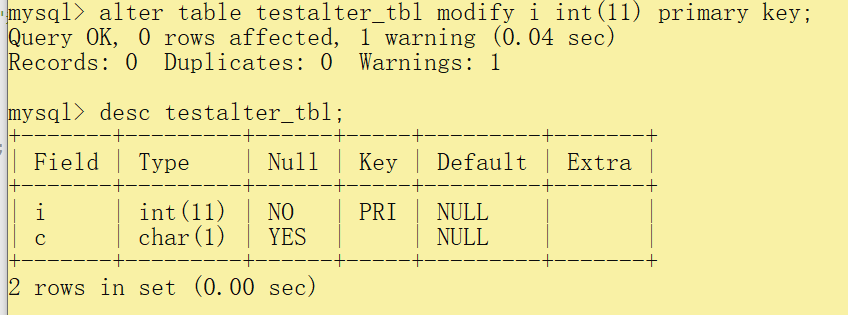 Mysql 中的alter命令大全_mysql alter-CSDN博客