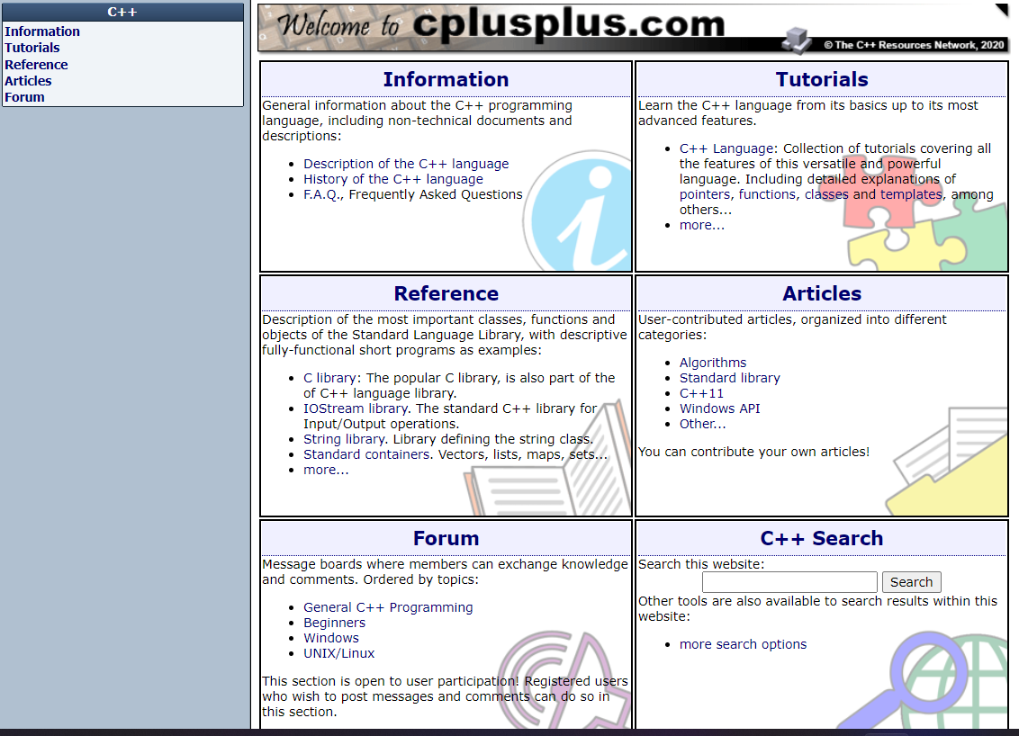 C/C++查找手册以及官网_c++官网-CSDN博客