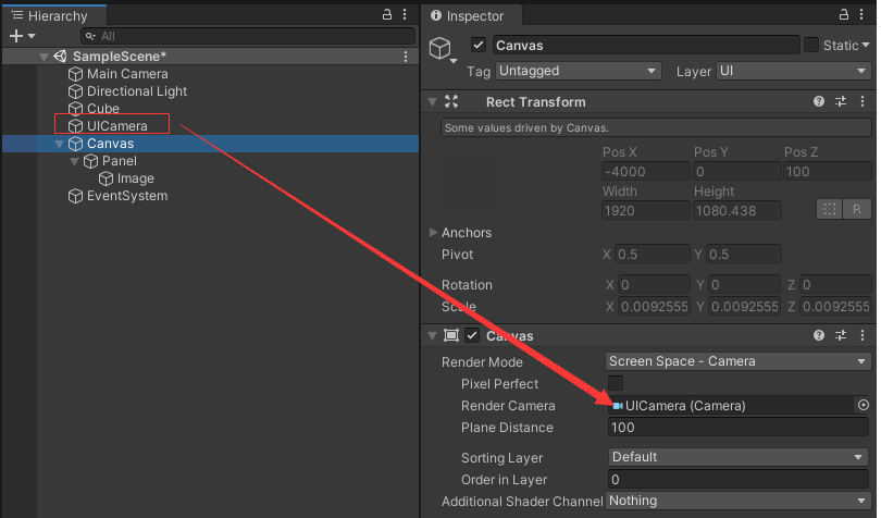 【虚拟仿真】Unity3D中如何实现让3D模型显示在UI前面_unity 图片字体 渲染在模型前面_恬静的小魔龙的博客-CSDN博客