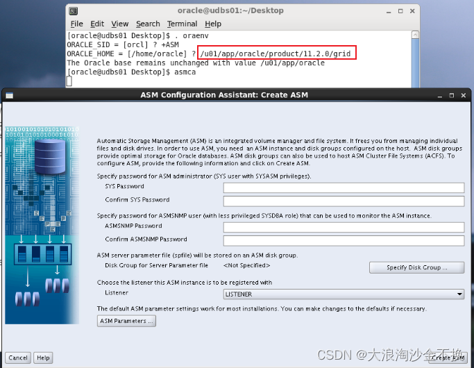 Oracle装完grid后无法启动asmca-CSDN博客