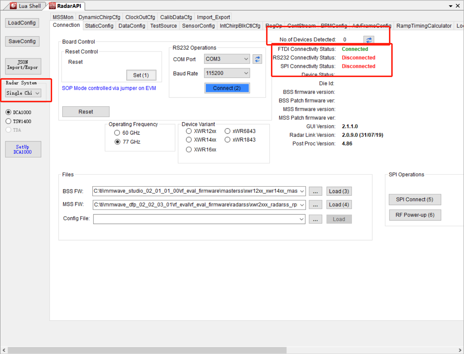 德州仪器TI MMWCAS-RF-EVM 和MMWCAS-DSP-EVM级联雷达套件配置指南_mmwcas-rf-evm脚本-CSDN博客