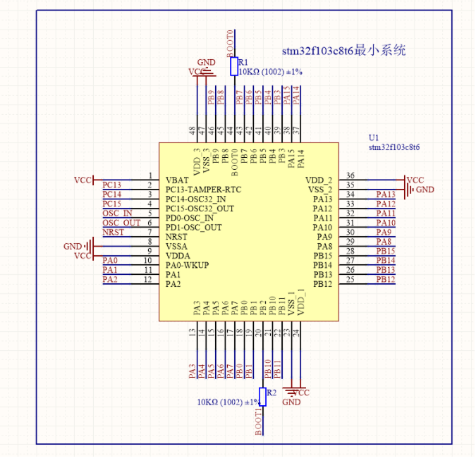 Altium Designer绘制stm32最小系统原理图_stm32原理图ad-CSDN博客