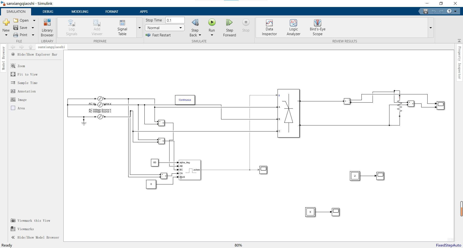 三相桥式整流电路simulink仿真_simlink的synchronized 6-pulse-CSDN博客