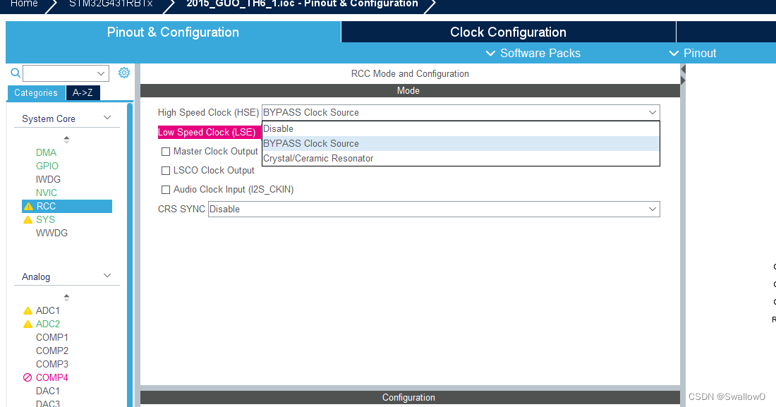 STM32 HAL库 程序在HAL_RCC_OscConfig中的READ_BIT(RCC-＞CR, RCC_CR_HSERDY卡住进入Error_Handler（）-CSDN博客