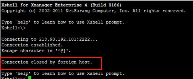 ssh 出现Connection closed by foreign host_finalshall connection is closed by foreign host-CSDN博客