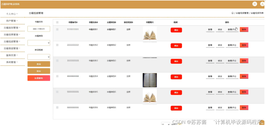 独有源码 Java Jsp古籍保护收录系统hm972规划与实现适合自己的毕业设计的策略古籍管理系统首页设计 Csdn博客