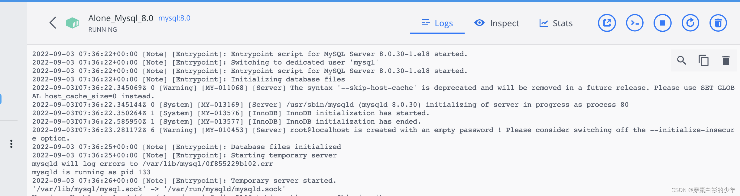 MySQL 8.0 - Docker安装 - Win10 - 学习/实践_docker mysql database is uninitialized-CSDN博客
