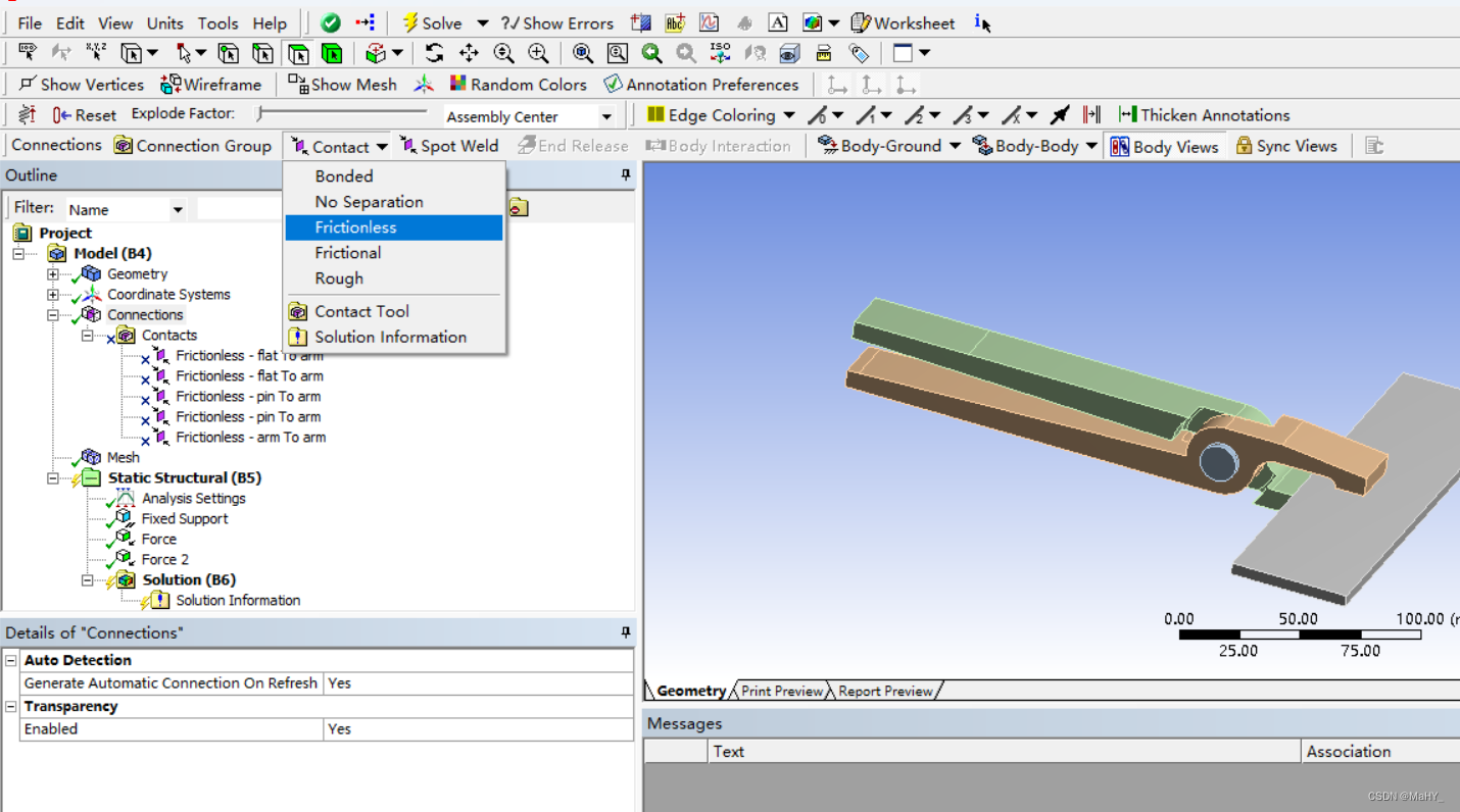 Ansys Workbench 第七课:装配体分析思路讲解和常见接触类型ansys焊接接触设置 Csdn博客