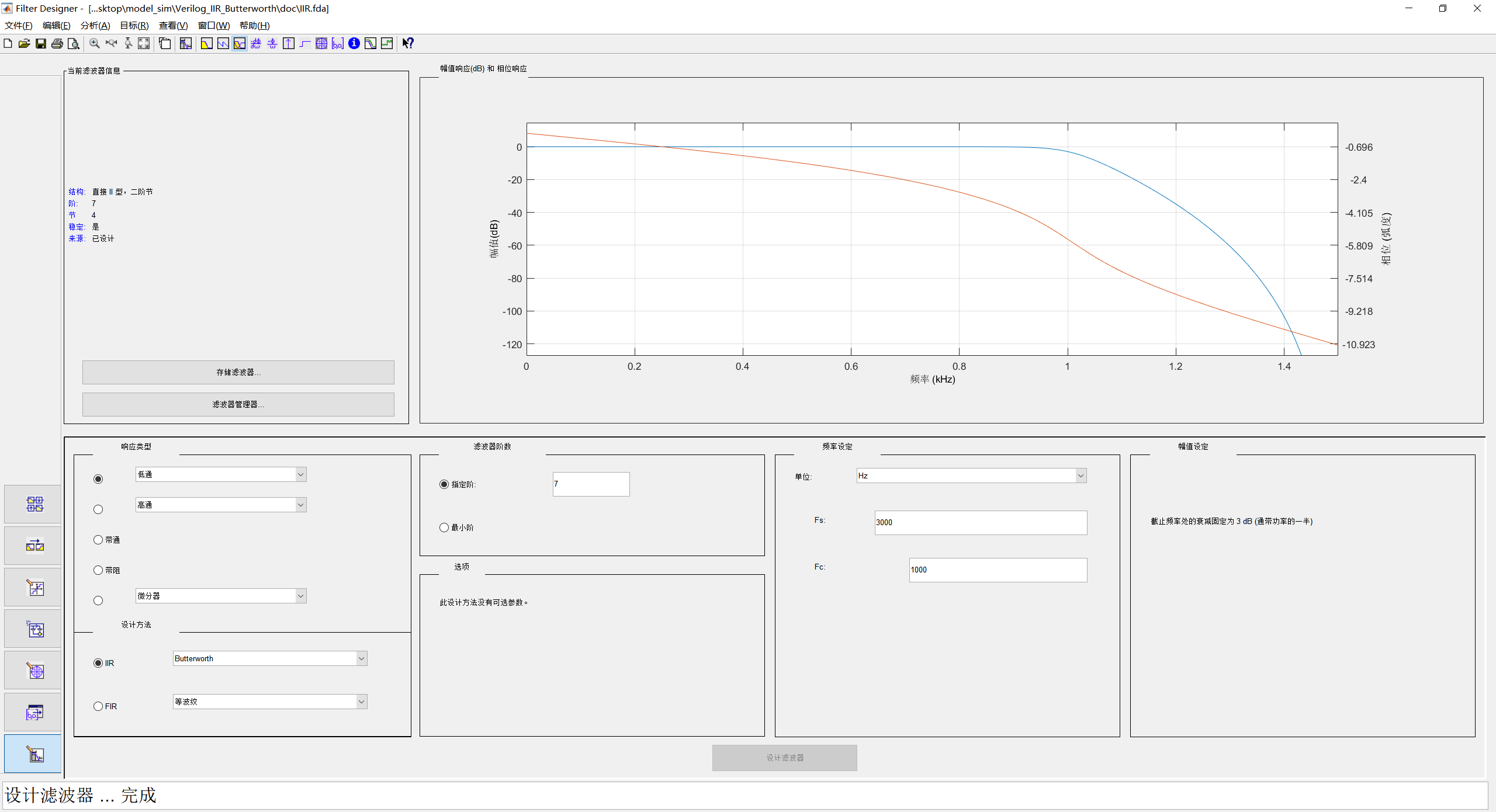 FPGA学习记录（7）＜巴特沃斯低通IIR滤波器FPGA实现＞_fpga 巴特沃兹滤波算法-CSDN博客