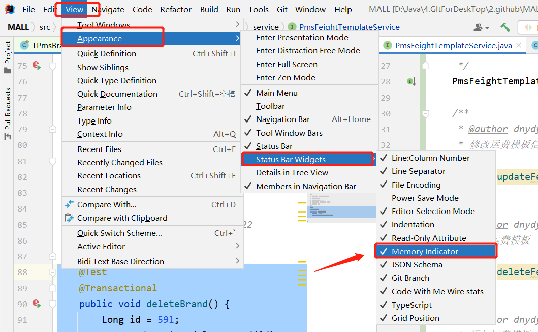 IDEA2021.2右下角显示使用内存情况_idea右下角显示内存-CSDN博客