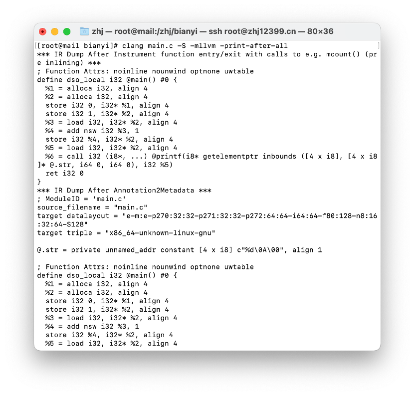 编译原理实验二·了解gcc和llvm·熟悉使用过程·观察中间文件·了解编译器优化效果gcc Llvm Csdn博客