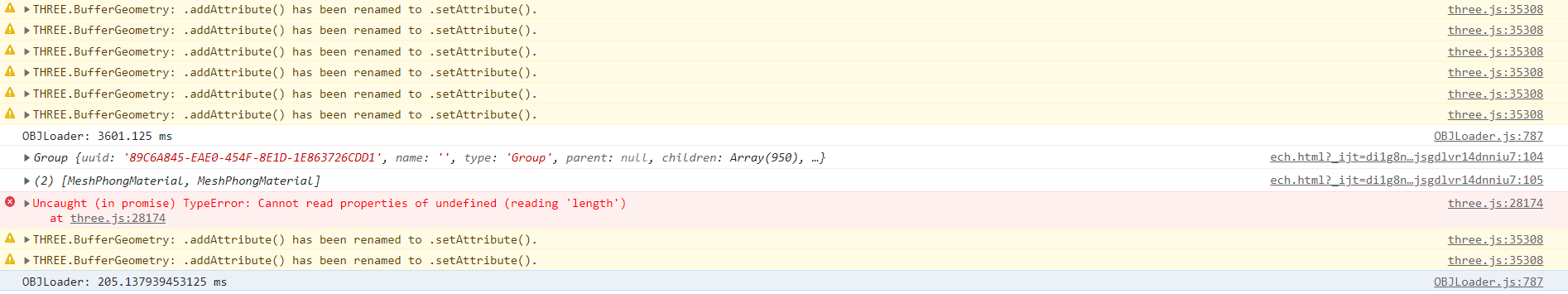 Threejs加载模型报错uncaught In Promise Typeerror Cannot Read Properties Of