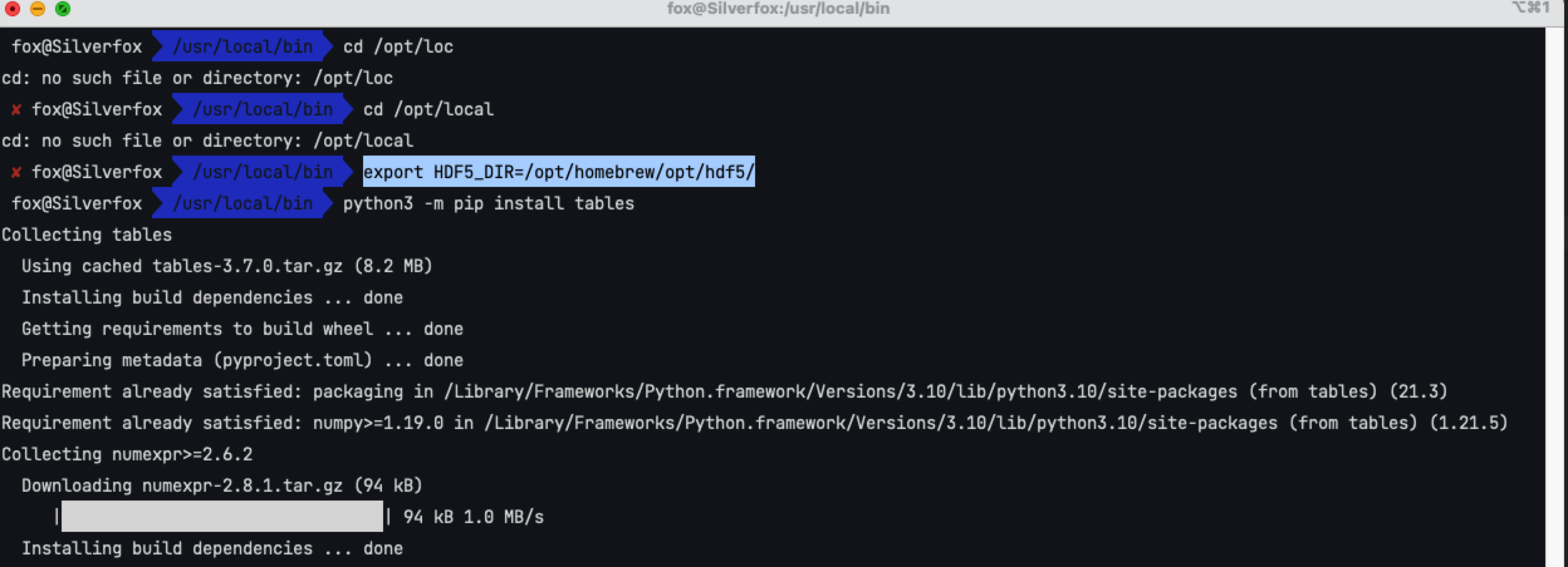 MacOS 下 pip 安装 tables 失败的解决方案_tables 装不上-CSDN博客