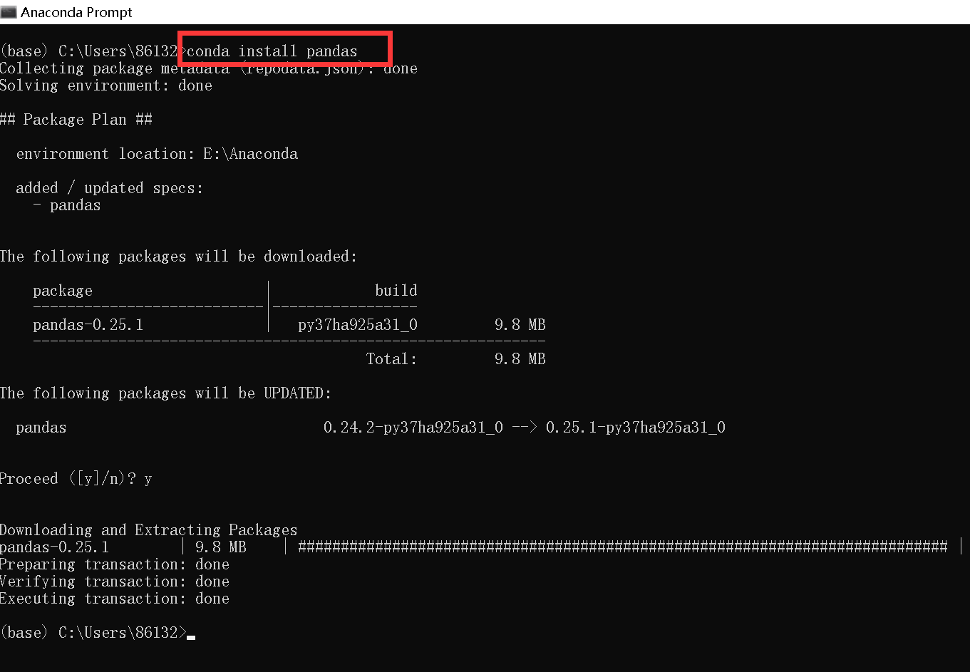 基于Anaconda的pandas学习_conda pandas-CSDN博客