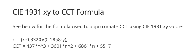 CIE1931-XYZ转CCT和Duv_cct duv-CSDN博客