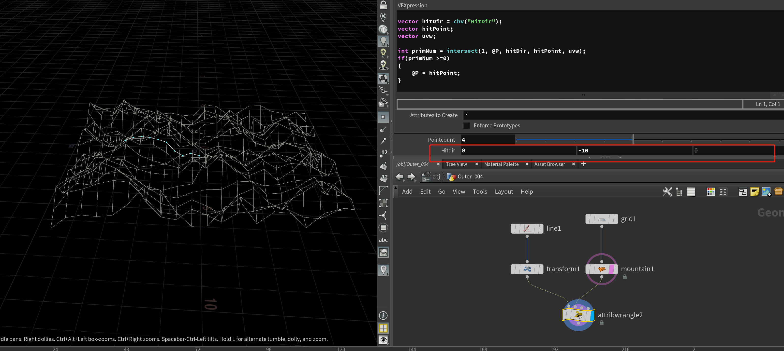 Houdini学习笔记《RayCasting射线检测》_houdini intersect-CSDN博客