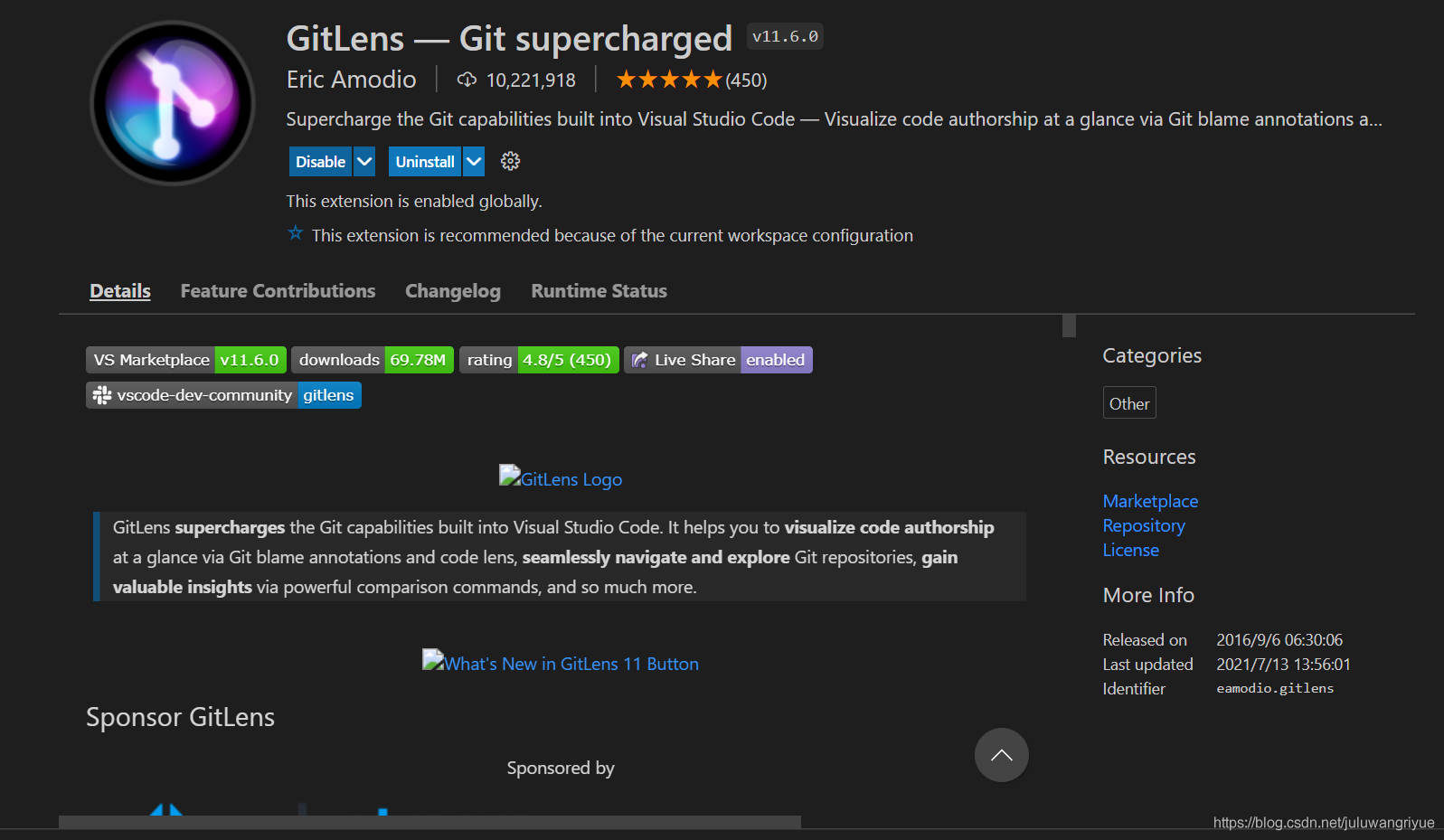 vscode配置Git管理工具GitLens_gitlens安装后基本配置-CSDN博客