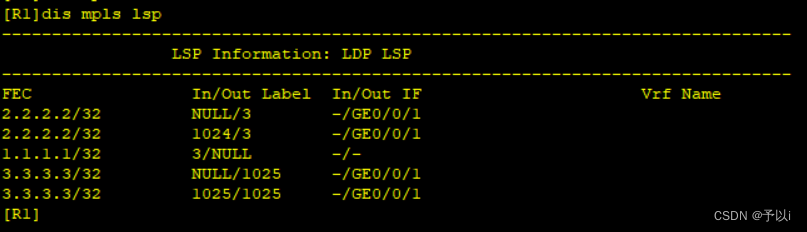 华为ENSP之MPLS初级应用_mpls配置实例-CSDN博客