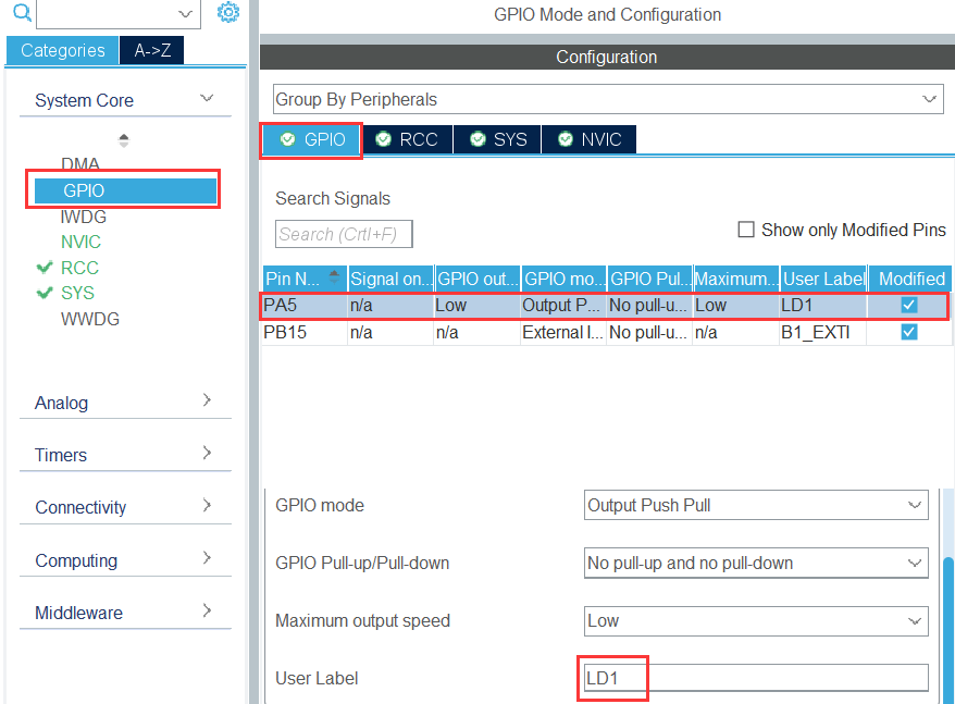 HAL 库 STM32CubeMX 实现 LED 亮灭----中断模式_stm32f103 中断控制两个led同时亮灭-CSDN博客
