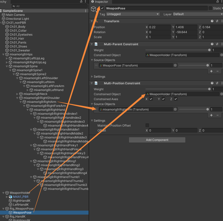 【Unity笔记】使用IK来控制手持武器以及武器瞄准（二）_hand ik unity-CSDN博客