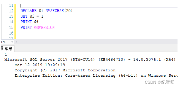 Sql Server 变量sql Server 定义变量 Csdn博客