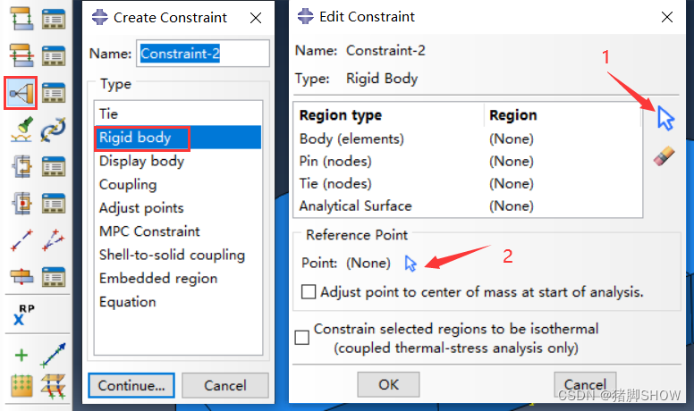 ABAQUS学习记录：刚体（Rigid body）约束_abaqus刚体约束-CSDN博客