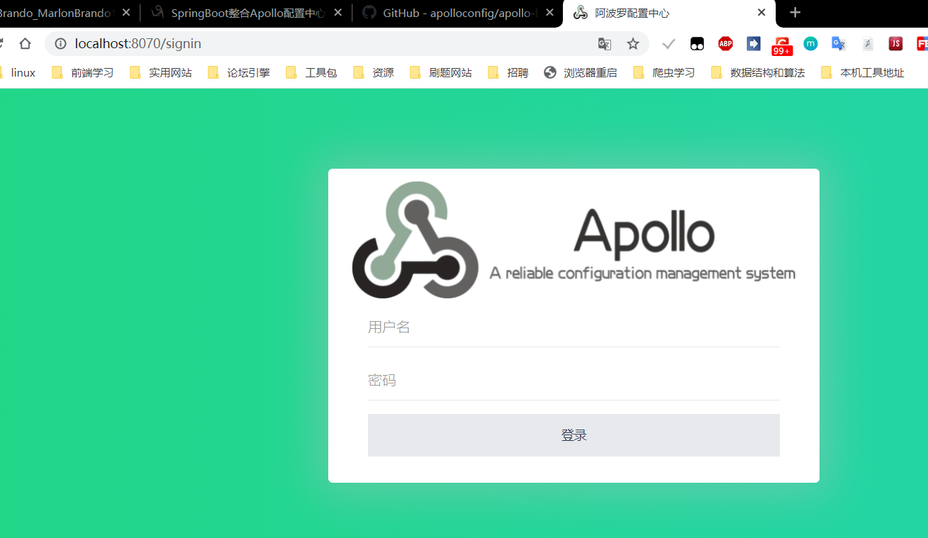 # Apollo 环境搭建、集成 SpringBoot_apollop.bootstrap.eagerload.enabled=true-CSDN博客