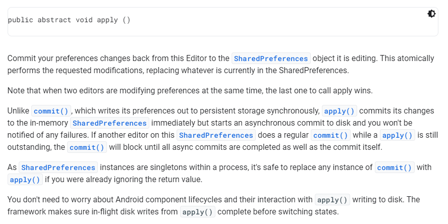 SharedPreferences线程安全吗？commit和apply的区别？_sharedpreferences 是线程安全的吗?它的 commit 和 apply 方法有什么区-CSDN博客