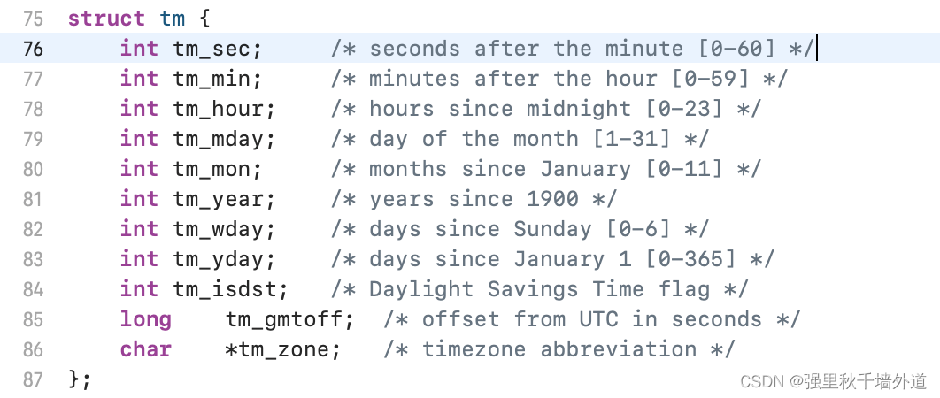 为什么time.h的结构体tm中秒数是从0到60呢？_struct tm 秒为啥是 0到60 而不是0到59-CSDN博客