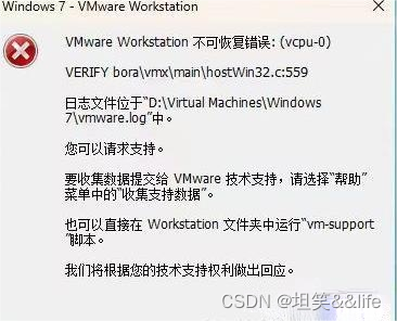VMware Workstation 不可恢复错误: (vcpu-1) Exception 0xc0000005 (access violation) has occurred终极解决方案 ...