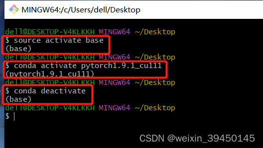 Git：使用conda命令切换虚拟环境（win10）_conda切换环境命令-CSDN博客