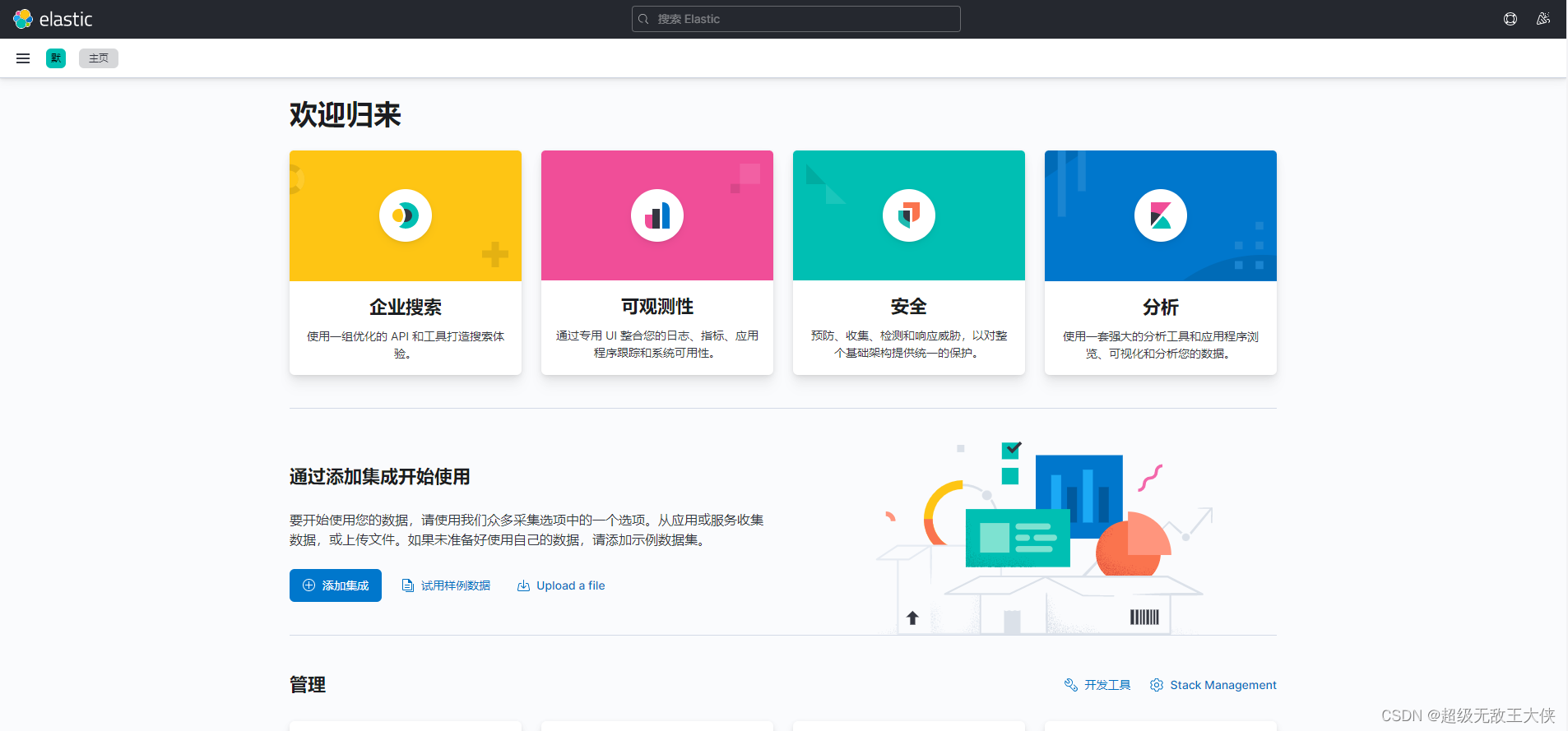 Elk（elasticsearch、kibana、logstash）以及向es导入mysql数据库数据或csv文件数据，创建索引和可视化数据