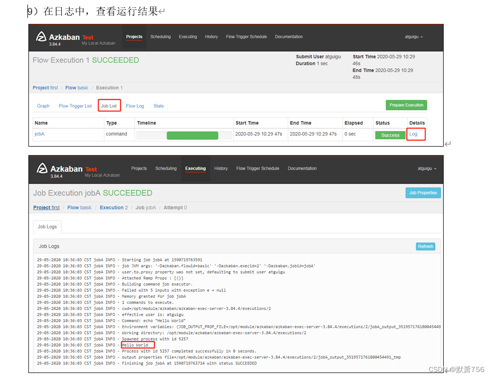 数仓学习笔记(9)——全流程调度(Azkaban)_azkaban运行时属性-CSDN博客
