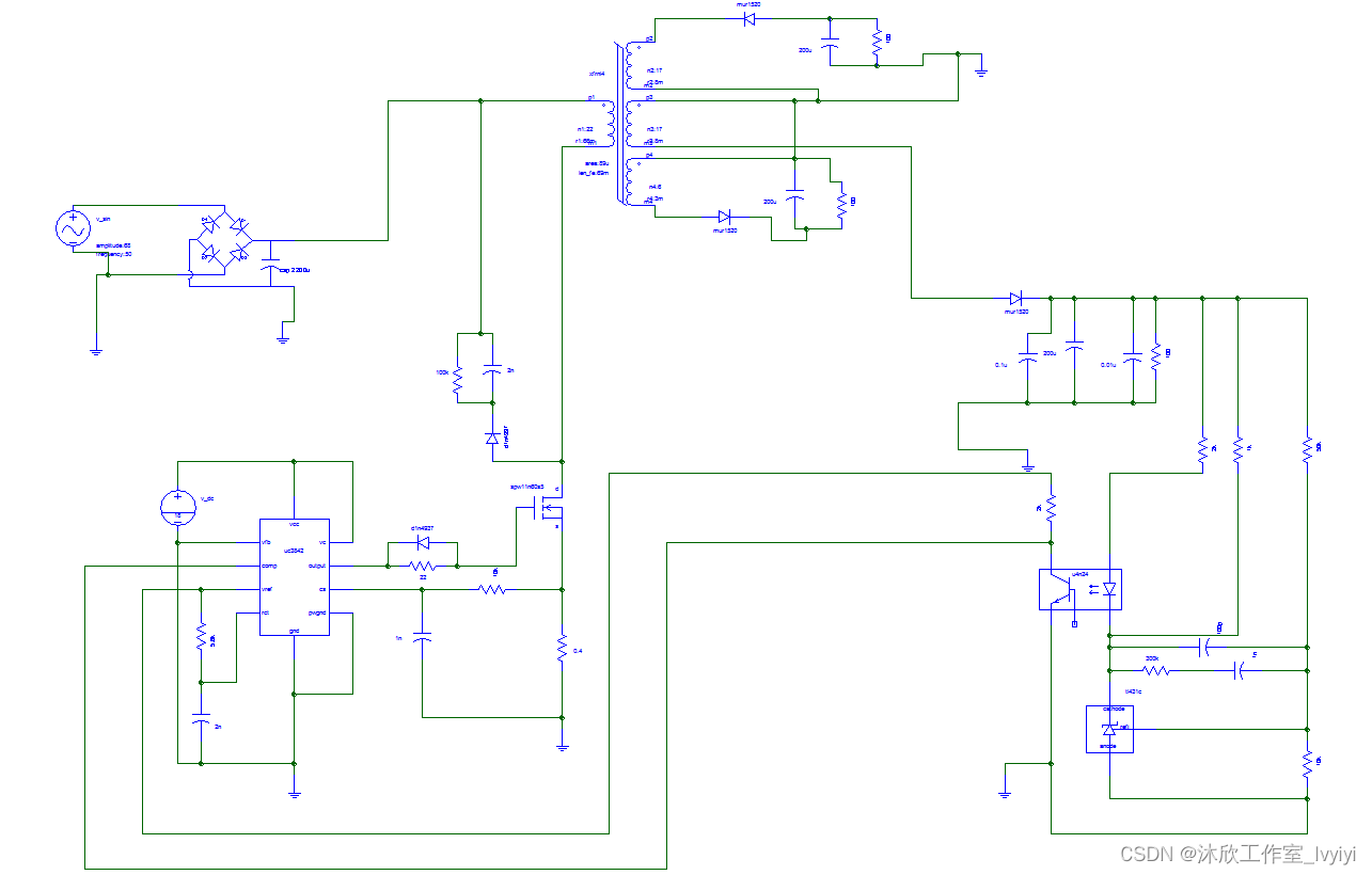 Flyback反激式多路输出电源的设计（论文+源码）_fly-back双电源-CSDN博客