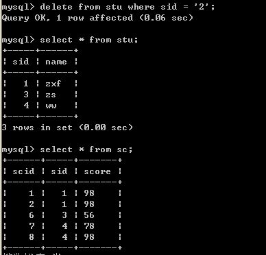 MySQL外键之级联_mysql cascade-CSDN博客