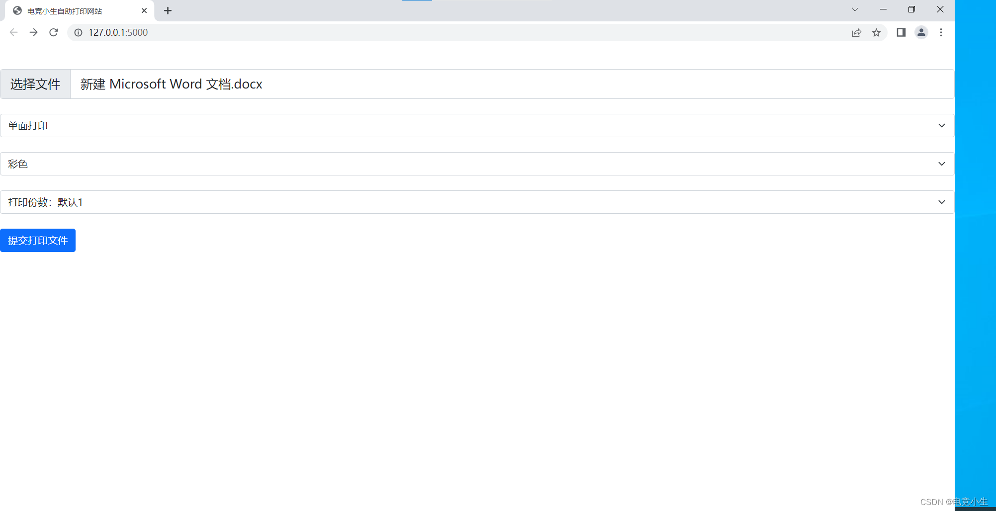 利用Python本地搭建自助打印网站_python 双面打印 wps-CSDN博客
