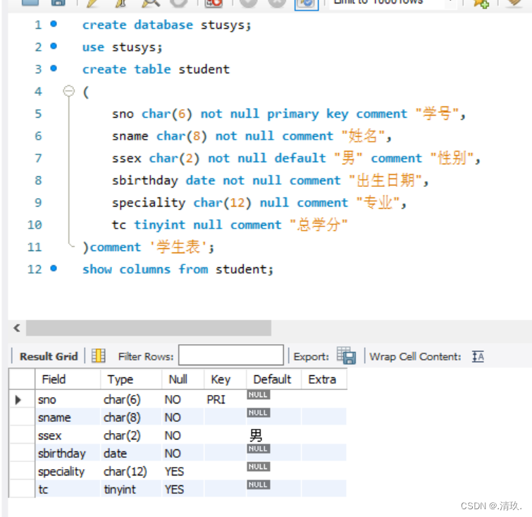 学生信息数据库（stusys）的表结构和样本数据_student 列表数据-CSDN博客