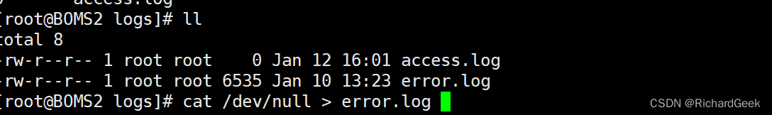 Linux 利用/dev/null 标准输出思路 清空日志文件的命令_日志输出到null-CSDN博客