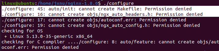 ubuntu ./configure编辑时出现的问题_cannot create makefile: permission denied-CSDN博客