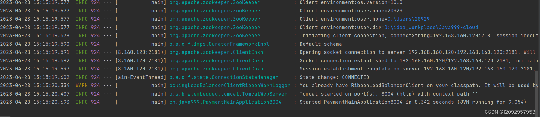 SpringCloud 集成 zookeeper 启动报错 KeeperErrorCode = Unimplemented for /services/xxxxxx_spring.cloud ...