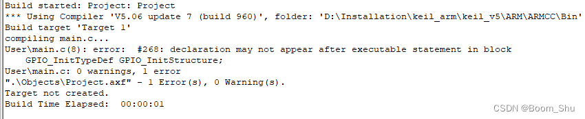 Keil中“ Using Compiler ‘v5 06 Update 7 Build 960 ‘ Folder ‘d Installation Keil Arm Keil V5