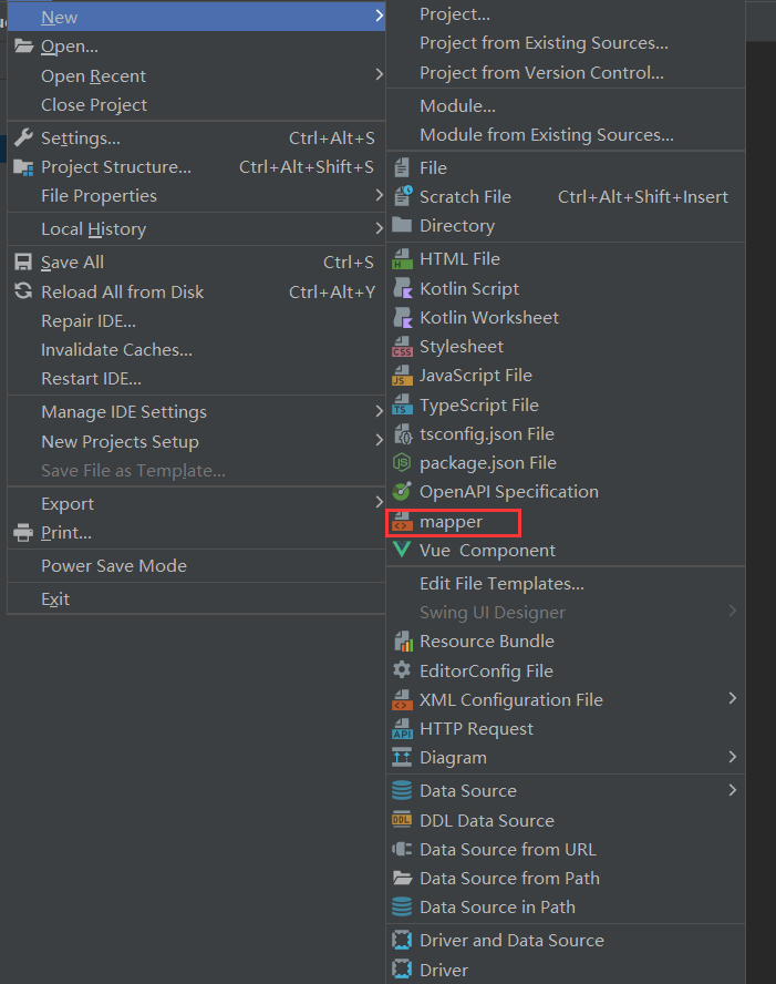 在IDEA中右键New没有创建Mapper文件选项解决办法_idea new 没有mabatis mapper-CSDN博客