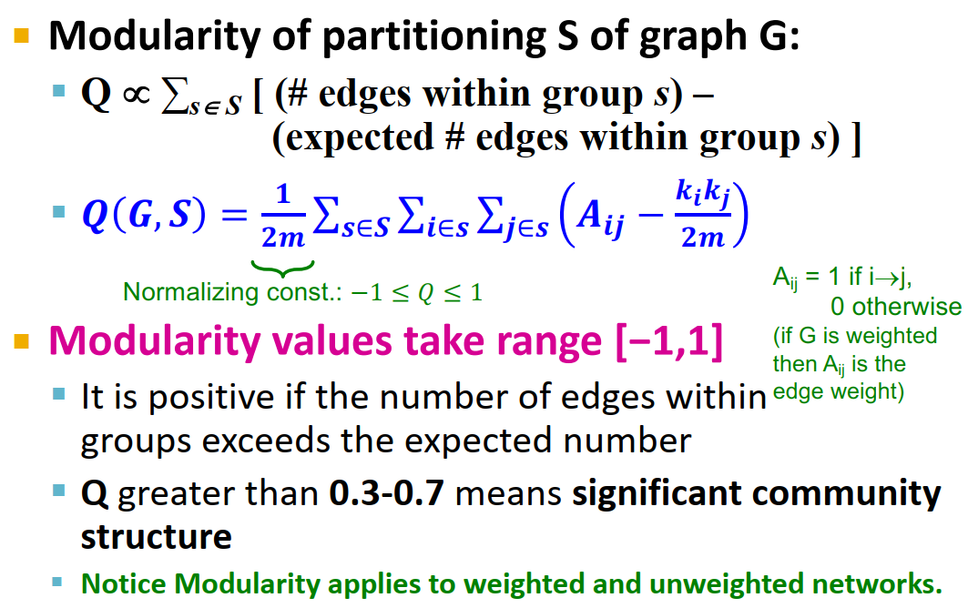 cs224w（图机器学习）2021冬季课程学习笔记16 Community Detection in Networks_community detection and ...