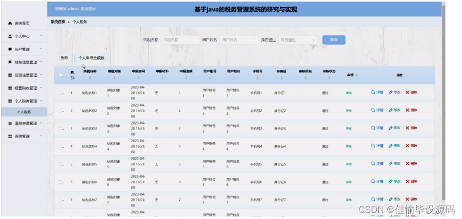 计算机毕业设计ssm基于java的税务管理系统的研究与实现n49uv9 (附源码)轻松不求人基于ssm的纳税服务子系统的设计与实现 Csdn博客